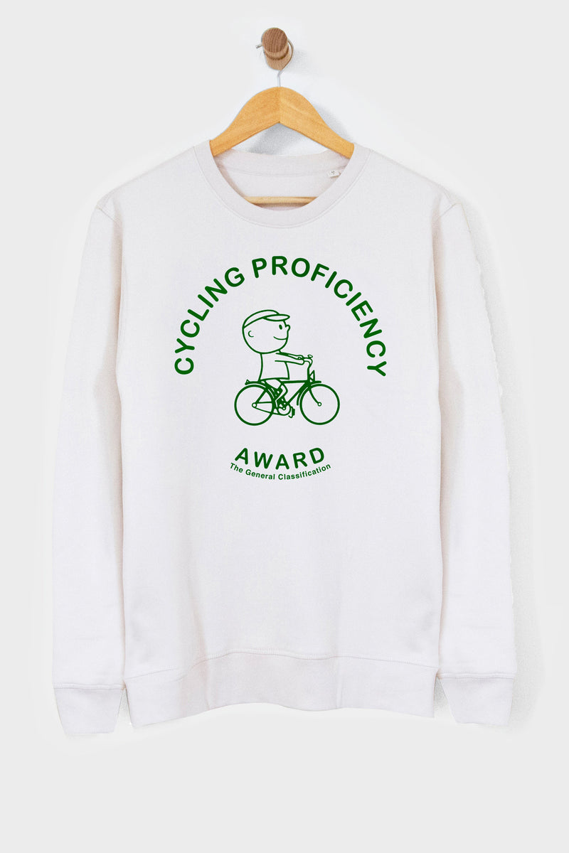 Cycling Proficiency Crew Jumper Vintage White | The General Classification